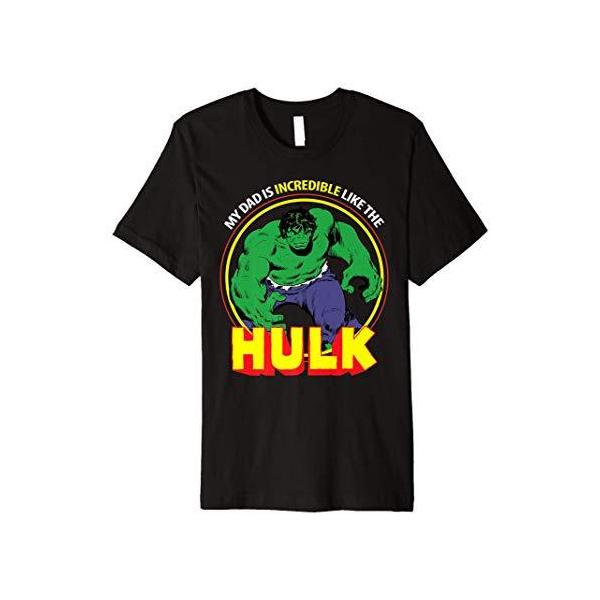 Tシャツ キャラクター ファッション トップス 海外モデル W2J6R35RFXD Marvel My Dad Is Incredible Like Hulk Father's Day Premium T-Shirt海外限定品を迅速輸入！5...