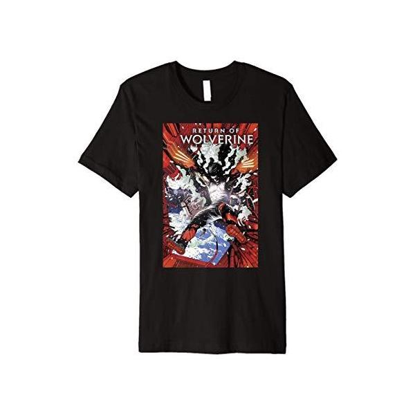 Tシャツ キャラクター ファッション トップス 海外モデル MKNQFBMDCWN Marvel Comixology Return Of Wolverine Comic Book Cover Premium T-Shirt海外限定品を迅速...