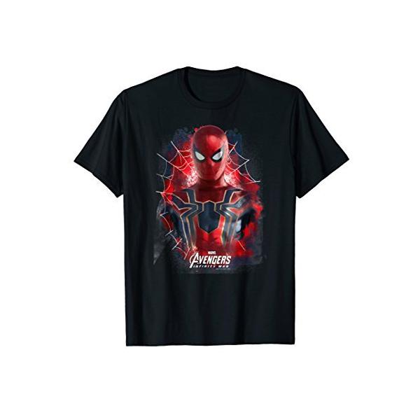 Tシャツ キャラクター ファッション トップス 海外モデル YZRC7VF6S80 Marvel Infinity War Spider-Man Web Portrait Graphic T-Shirt T-Shirt海外限定品を迅速輸入！...