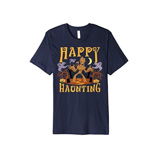 Tシャツ キャラクター ファッション トップス 海外モデル WG6BTPF6C4F Marvel Groot And Rocket Happy Haunting Halloween Premium T-Shirt海外限定品を迅速輸入！5〜1...