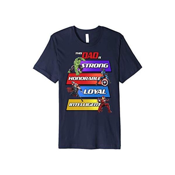 Tシャツ キャラクター ファッション トップス 海外モデル A961A6HD9JE Marvel Hulk Cap Thor Iron Man This Dad Is... Father's Day Premium T-Shirt海外限定品...