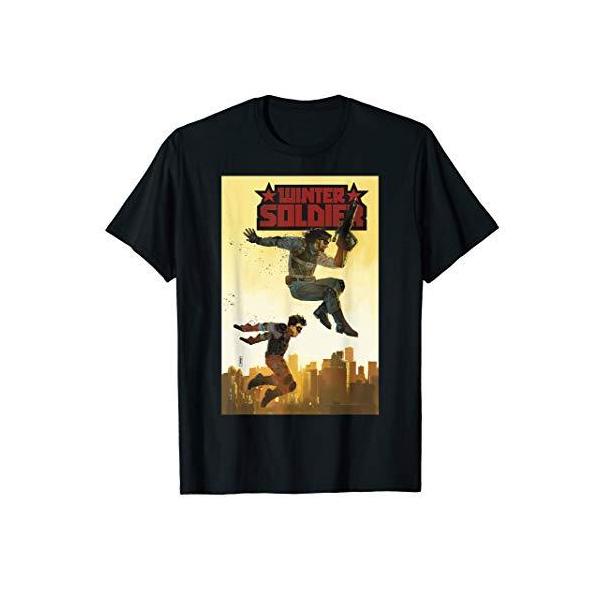 Tシャツ キャラクター ファッション トップス 海外モデル E78HXJ4Z3C9 Marvel Comixology Winter Soldier 3 Of 5 Comic Book Cover T-Shirt海外限定品を迅速輸入！5〜1...
