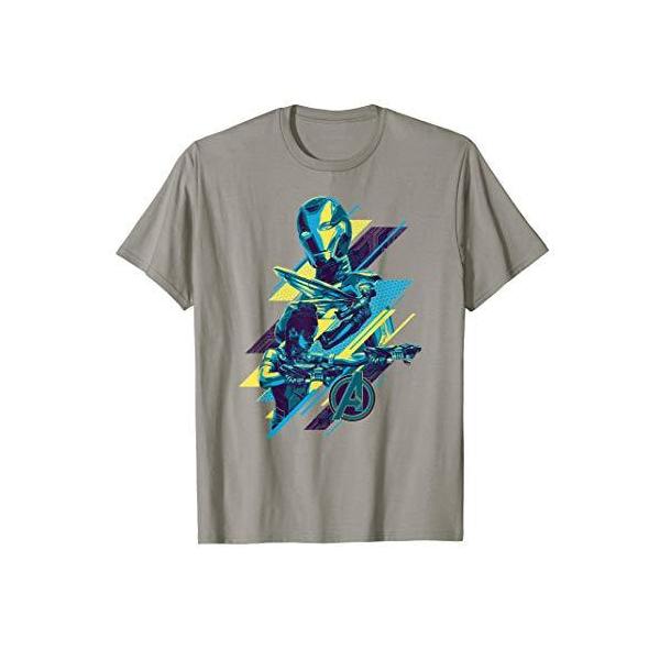 Tシャツ キャラクター ファッション トップス 海外モデル RV23PJFCZNW Marvel Avengers Endgame Abstract Blue Hue Group Shot Logo T-Shirt海外限定品を迅速輸入！5〜...