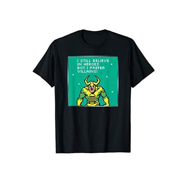 Tシャツ キャラクター ファッション トップス 海外モデル TAPQDN5B3DB Marvel Loki Prefers 8-Bit Pixelated Villains Graphic T-Shirt T-Shirt海外限定品を迅速輸入...