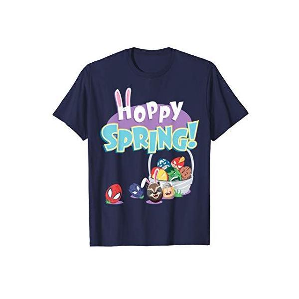 マーベル Maevel アベンジャーズエッグ イースター ホッピースプリング 半袖Tシャツ メンズ 【Sサイズ】 ネイビー ファッション トップス アメリカTシャツ キャラクター ファッション トップス 海外モデル YJSJNWVQBR7 ...