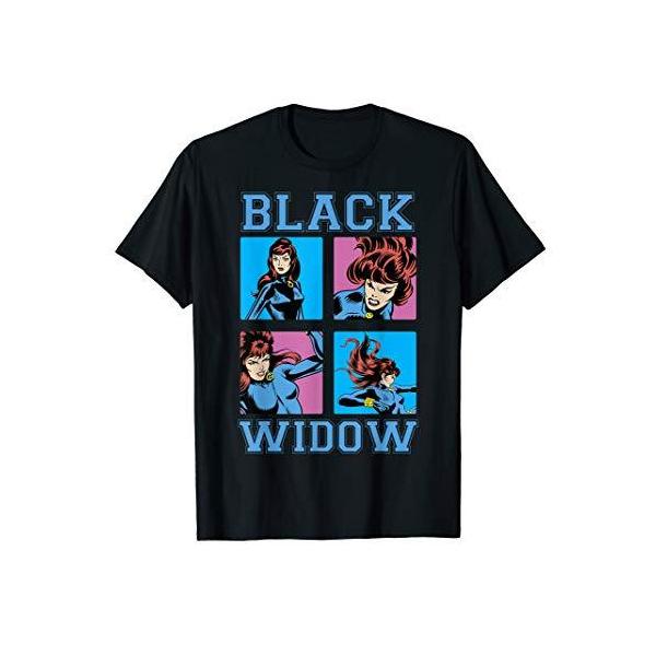 Tシャツ キャラクター ファッション トップス 海外モデル C8ZVKJ2HXXH Marvel Comics Retro Classic Black Widow Boxed Up Collegiate T-Shirt海外限定品を迅速輸入！...
