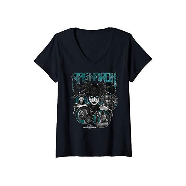 Tシャツ キャラクター ファッション トップス 海外モデル 672882938AD Marvel Thor Ragnarok Hela Character Bubbles Logo V-Neck T-Shirt海外限定品を迅速輸入！5〜15...