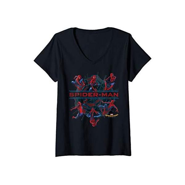 Tシャツ キャラクター ファッション トップス 海外モデル CK8XJE7A5K1 Marvel Spider-Man: Homecoming Spider-Man Mashup V-Neck T-Shirt海外限定品を迅速輸入！5〜15営...