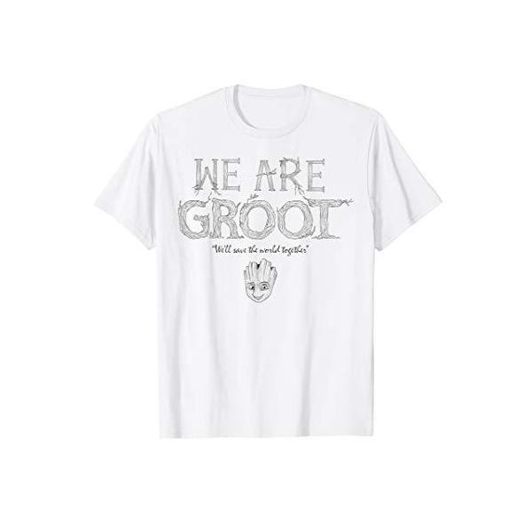 マーベル Marvel グルート 半袖Tシャツ メンズ 【Sサイズ】 ホワイト ファッション トップス アメリカTシャツ キャラクター ファッション トップス 海外モデル 68MKB529XZ7 Marvel Earth Day We Ar...