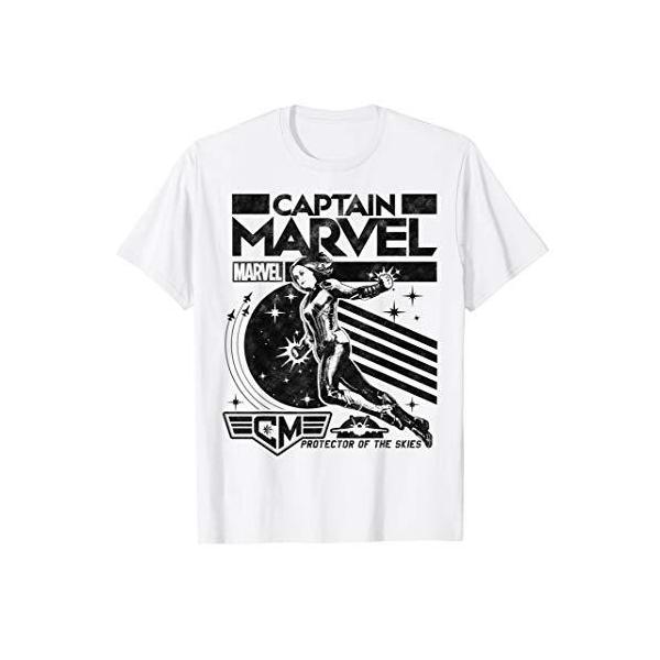 Tシャツ キャラクター ファッション トップス 海外モデル T6HHXPSY055 Captain Marvel Protector Of The Skies T-Shirt海外限定品を迅速輸入！5〜15営業日にて発送します。商品名（自動翻...