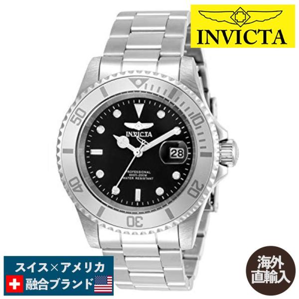 腕時計 インヴィクタ インビクタ プロダイバー メンズ 34022 Invicta 40mm Men's Pro Diver Black Dial Silver Tone Stainless Steel Watch 34022海外限定品を迅...