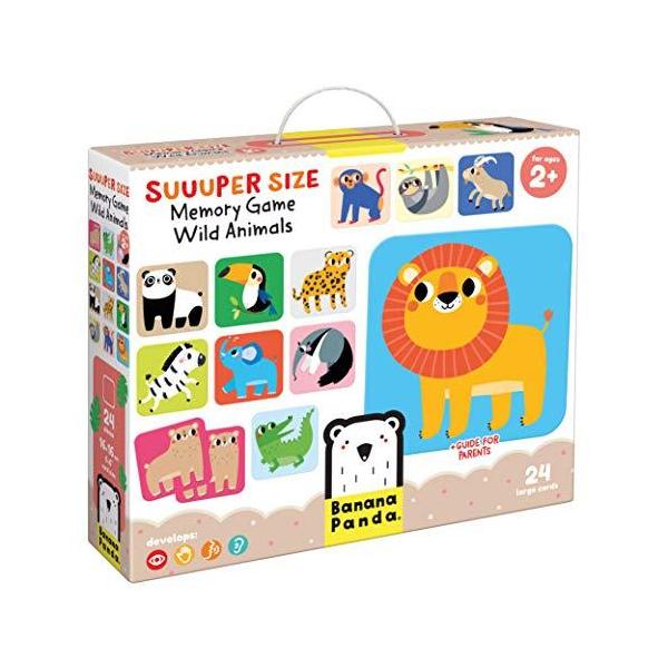 ボードゲーム 英語 アメリカ 海外ゲーム 49121 Banana Panda Suuuper Size Memory Game - Wild Animals - Classic Toddler Game includes 24 Extra...