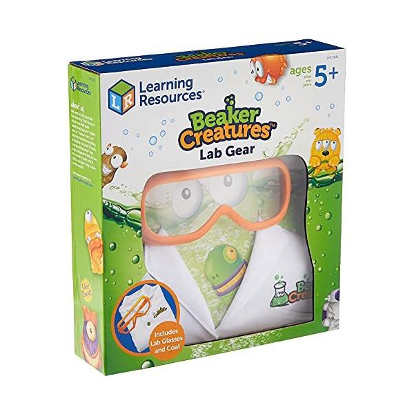 知育玩具 パズル ブロック ラーニングリソース LER3821 Learning Resources Beaker Creatures Lab Gear - 2 Pieces, Ages 5+ Lab Coat &amp; Glasses ...