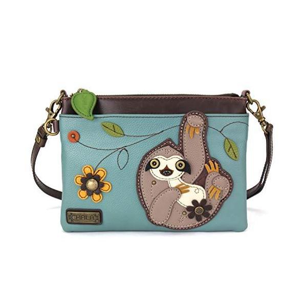 chala バッグ パッチ カバン かわいい チャラ ブランド ショルダーバッグ ボディバッグ 綺麗 レディース ウィメンズ C04-E-1950-2868-4015-MinSlothTeal-826SL4 CHALA Mini Cross...