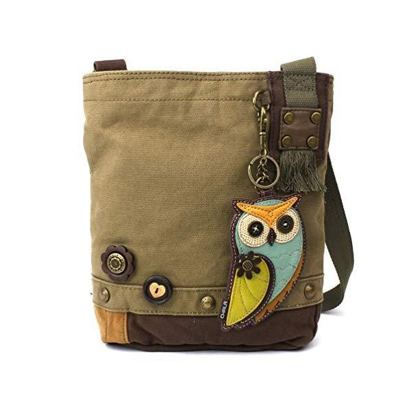 chala バッグ パッチ カバン かわいい チャラ ブランド ショルダーバッグ ボディバッグ 綺麗 レディース ウィメンズ C04-U-2300-3447-4800-PatcOwlOliv-903OLA7 CHALA Patch Cros...