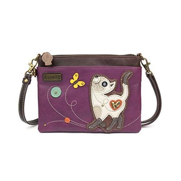 chala バッグ パッチ カバン かわいい チャラ ブランド ショルダーバッグ ボディバッグ 綺麗 レディース ウィメンズ Z-C04-E-1950-2822-3969-MinCatPurp-826SC9 CHALA Mini Cross...
