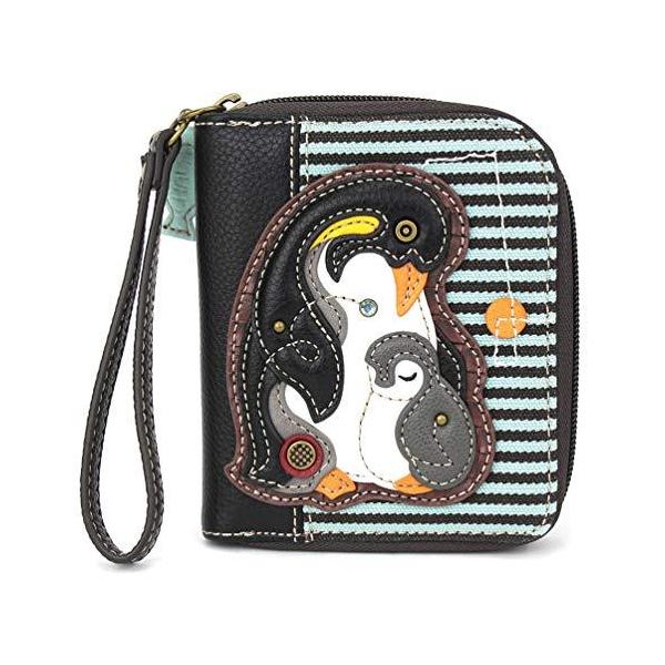 chala 財布 パッチ ウォレット チャラ ブランド かわいい 綺麗 レディース ウィメンズ C04-E-1550-2378-3289-ZipPenquin-839PNG1S CHALA Zip Around Wallet, Wristl...