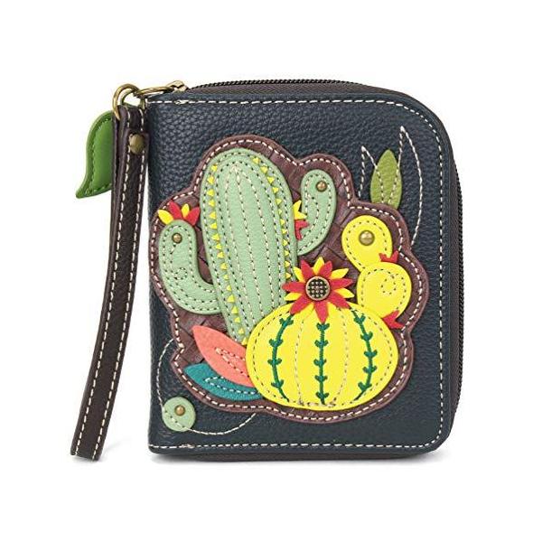 chala 財布 パッチ ウォレット チャラ ブランド かわいい 綺麗 レディース ウィメンズ C04-E-1550-2378-3289-ZipCactusNav-839CU1 CHALA Zip Around Wallet, Wristl...