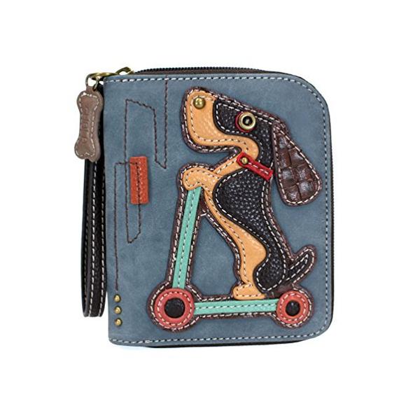 chala 財布 パッチ ウォレット チャラ ブランド かわいい 綺麗 レディース ウィメンズ 839 Charming Chala Wallet Credit Cards Coins Wristlet (Indigo Wiener Dog...