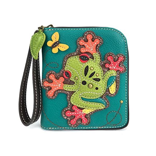 chala 財布 パッチ ウォレット チャラ ブランド かわいい 綺麗 レディース ウィメンズ Z-C04-E-1500-2258-3140-Zip-Frog-839FG7 CHALA Zip Around Wallet, Wristlet...