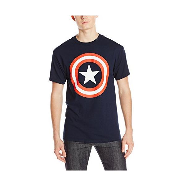 Tシャツ キャラクター ファッション トップス 海外モデル MVHC009MSC1P1XX Marvel Men's America 80's Captain T-Shirt, Navy, Medium海外限定品を迅速輸入！5〜15営業日に...
