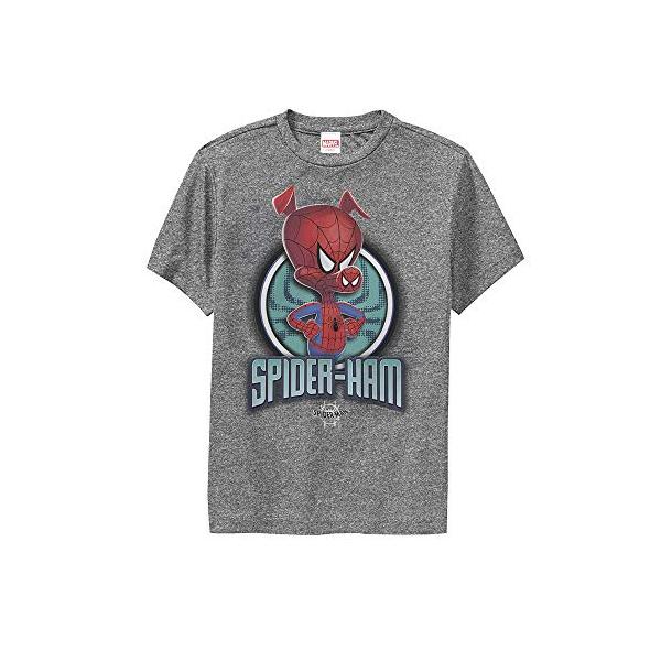Tシャツ キャラクター ファッション トップス 海外モデル MARF0471-40001023 Marvel Boys' Spider Ham, Charcoal Heather, Large海外限定品を迅速輸入！5〜15営業日にて発送しま...