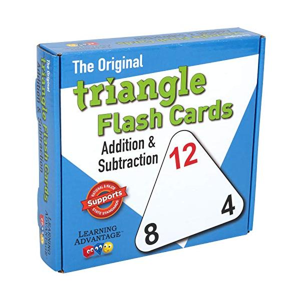知育玩具 ラーニングアドバンテージ パズル ブロック 4551 LEARNING ADVANTAGE Original Triangle Flash Cards - Addition and Subtraction - Set of 20 ...