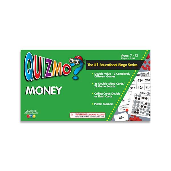 知育玩具 ラーニングアドバンテージ パズル ブロック 8236 QUIZMO Money - Bingo-Style Money Game - 2 Levels of Difficulty for Ages 7-12 - Teach Bas...