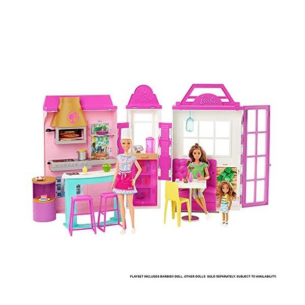 バービー バービー人形 日本未発売 プレイセット アクセサリ 家具 車 馬 HBB91 Barbie HBB91 - Zestaw zabawowy Restauracja z lalk? i 30+ cz??ciami, prezent ...