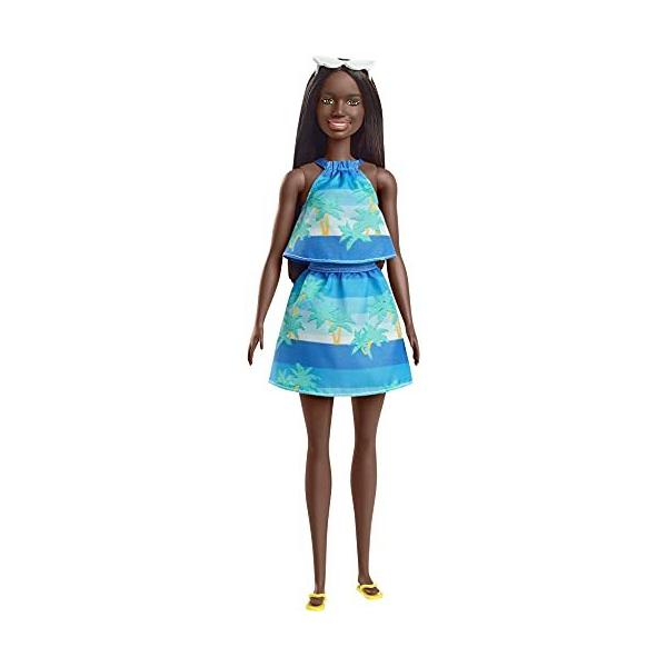 バービー バービー人形 GRB37 Barbie Loves The Ocean Doll with Brown Hair Weariing Tropical Print Dress &amp; Accessories, Fashion D...
