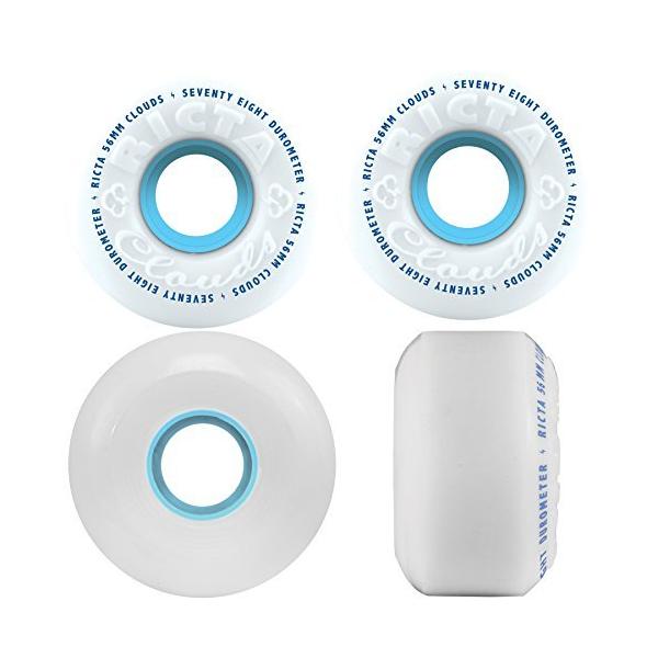 ウィール タイヤ スケボー スケートボード 海外モデル 直輸入 22222038-85564 Ricta Wheels Clouds White / Blue Skateboard Wheels - 56mm 78a (Set of 4)海...