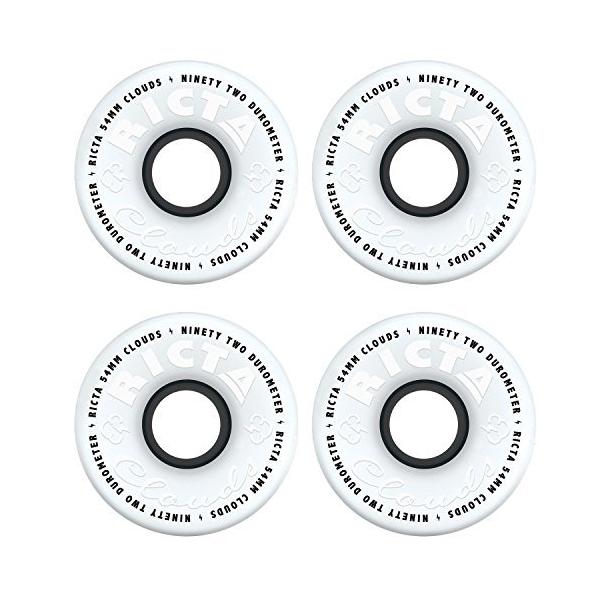 ウィール タイヤ スケボー スケートボード 海外モデル 直輸入 ?1WRIC0CLOU054WK Ricta Wheels Clouds White/Black Skateboard Wheels - 54mm 92a (Set of 4)...