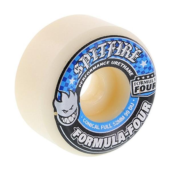ウィール タイヤ スケボー スケートボード 海外モデル 直輸入  Spitfire Formula 4 99d Conical 52mm White W/Blue Skateboard Wheels (Set of 4)海外限定品を迅速輸入...