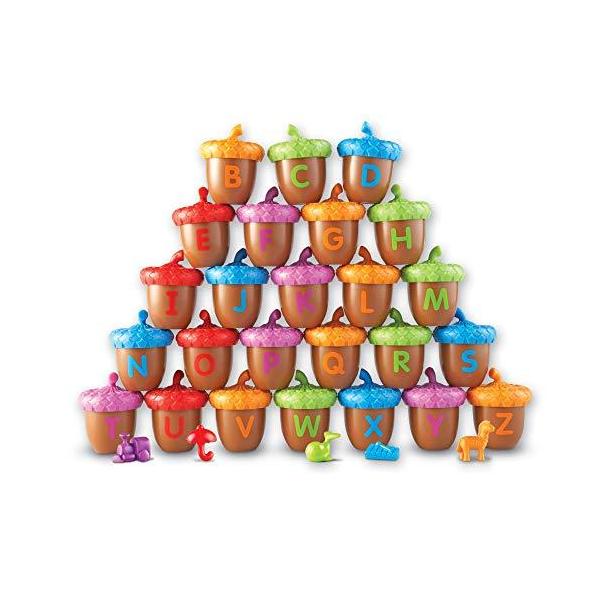 知育玩具 パズル ブロック ラーニングリソース LER6802 Learning Resources Alphabet Acorns Activity Set - ABC Puzzle, Preschool Learning Activit...
