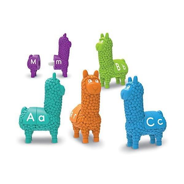 知育玩具 パズル ブロック ラーニングリソース LER6713 Learning Resources Snap-n-Learn Llamas - 26 Pieces, Ages 18 Months, Toddler Toys, Alphab...