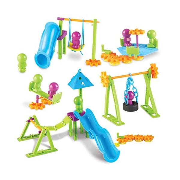 知育玩具 パズル ブロック ラーニングリソース LER2842 Learning Resources Playground Engineering &amp; Design STEM Set - Kids Games, Ages 5+海外限...
