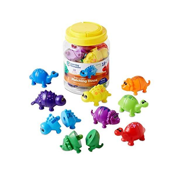 知育玩具 パズル ブロック ラーニングリソース LER6708 Learning Resources Snap-n-Learn Matching Dinos - Dinosaur Toys, Mini Plastic Figures, Se...