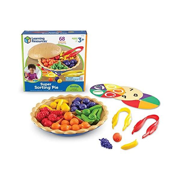 知育玩具 パズル ブロック ラーニングリソース LER6216 Learning Resources Super Sorting Pie - Sorting and Matching, Fine Motor Skills, Food Toy...