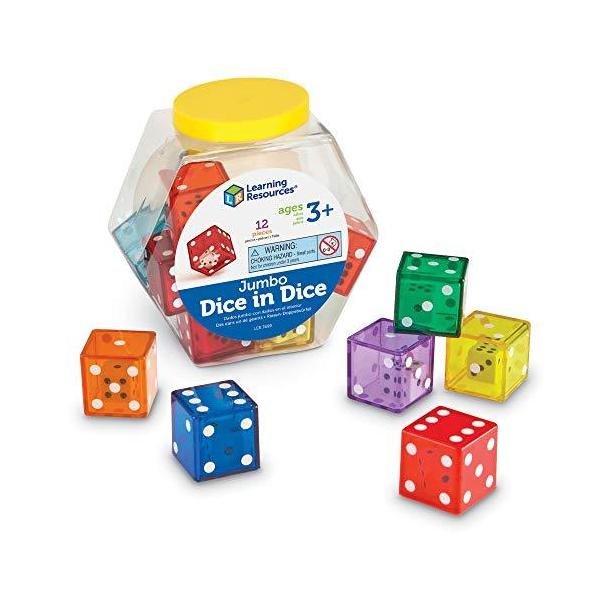 知育玩具 パズル ブロック ラーニングリソース LER7699 Learning Resources Jumbo Dice in Dice - Math Manipulative Cubes, Board Game Accessories,...