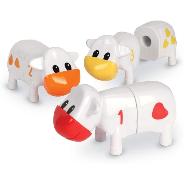 知育玩具 パズル ブロック ラーニングリソース LER6707 Learning Resources Snap-n-Learn Counting Cows Toy Set - Toddler Toys, Farm Animals, Colo...