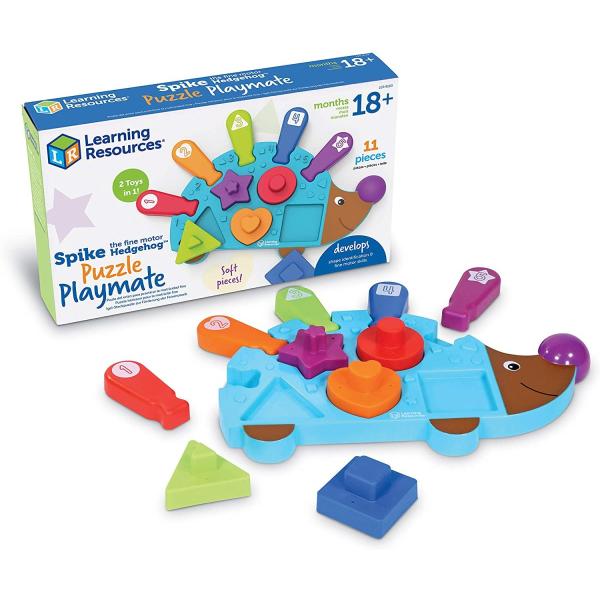 知育玩具 パズル ブロック ラーニングリソース LER9103 Learning Resources Spike The Fine Motor Hedgehog Puzzle Playmate - 11 Pieces,Ages 18+ Mo...