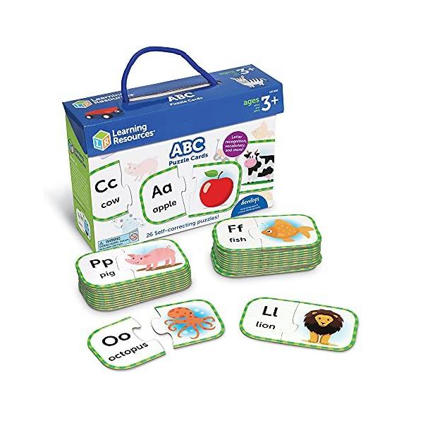 知育玩具 パズル ブロック ラーニングリソース LER6085 Learning Resources ABC Puzzle Cards, Kindergarten Readiness, Self Correcting Puzzles, Al...