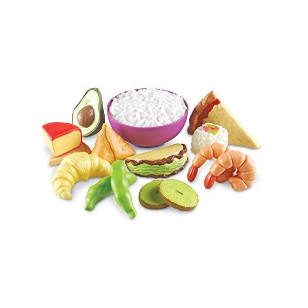 知育玩具 パズル ブロック ラーニングリソース LER7712 Learning Resources New Sprouts Multicultural Play Food Set - Toddler Groceries Toys, Ima...