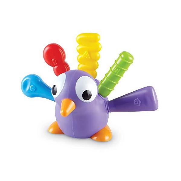知育玩具 パズル ブロック ラーニングリソース LER9094 Learning Resources Pedro the Fine Motor Peacock - Toddler Montessori Toys, Stacking Shap...