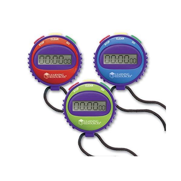 知育玩具 パズル ブロック ラーニングリソース LER0808 Learning Resources Simple 3 Button Stopwatch, Supports Science Investigations, Timed Mat...