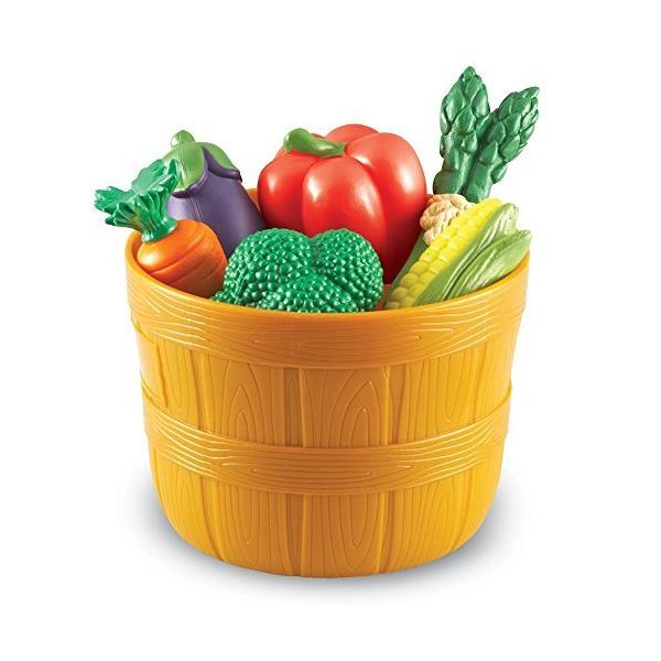 知育玩具 パズル ブロック ラーニングリソース LER9721 Learning Resources New Sprouts Bushel of Veggies - 10 Pieces, Ages 18+ Months, Play Food...