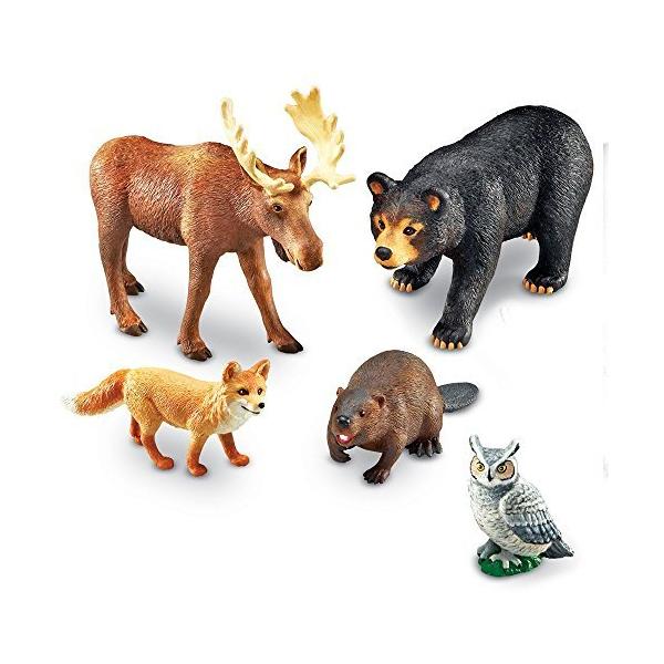 知育玩具 パズル ブロック ラーニングリソース LER0787 Learning Resources Jumbo Forest Animals - Fine Motor Skills for Children , School Figuri...
