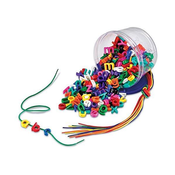 知育玩具 パズル ブロック ラーニングリソース LER6402 Learning Resources Lowercase Lacing Letters - 275 Pieces, Ages 3+, Toddler Alphabet Lear...