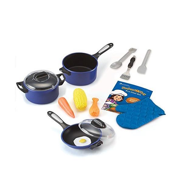 知育玩具 パズル ブロック ラーニングリソース LER9082 Learning Resources Pretend &amp; Play Pro Chef Set, Kitchen Toys for Kids, Pretend Kitch...