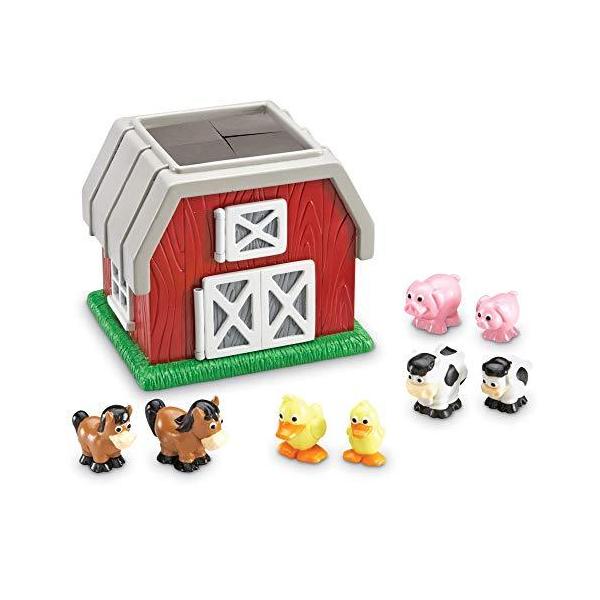 知育玩具 パズル ブロック ラーニングリソース LER8922 Learning Resources Hide-N-Go Moo, Farm Animal Toy, Barn Toys for Toddlers, 9 Pieces, Age...